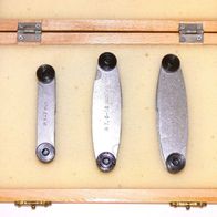 Radiuslehren-Satz 3-teilig , R 1,0 x 25,0mm , Stahl blank , Scala ...