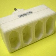 Heitech Euro Stecker 4-fach Multi Adapter 4er Steckdose Verteiler ...