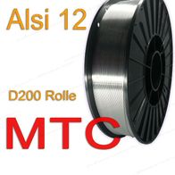 AlSi 12 MTC MT- AlSi12 3.2585 Aluminium Schweißdraht Alu 0,8mm 2kg MIG ...