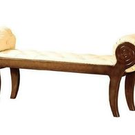 Klassischer HOCKER RETRO Rustikal FUßHOCKER Ottomane Sitzbank BANK ...