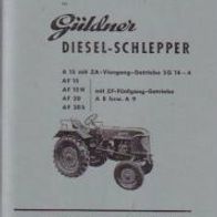 Ersatzteilliste Güldner Diesel-SchlepperA15/ AF15/ AF15H/ AF20 ...