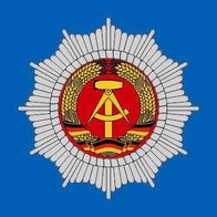 Fahne Flagge DDR Volkspolizei Emblem blau Premiumqualität kaufen bei ...