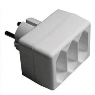 Euro Stecker 3-fach Adapter 3er Steckdose Verteiler Netzstecker ...