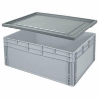 Eurobox mit Deckel, LxBxH 800 x 600 x 320 mm, 130 Liter ...