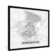 Poster - 40x40 cm - Stadtplan Alphen aan de Rijn kaufen bei Hood.de