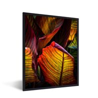 Poster - 60x80 cm - Blätter - Abstrakt - Farben kaufen bei Hood.de