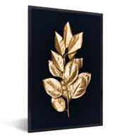 Poster - 80x120 cm - Blätter - Gold - Luxus kaufen bei Hood.de
