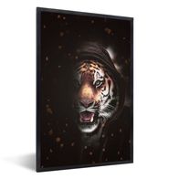 Poster - 80x120 cm - Tiger - Schatten - Feline kaufen bei Hood.de