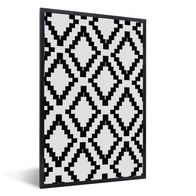 Poster - 80x120 cm - Muster - Weiß - Schwarz - Luxus kaufen bei Hood.de
