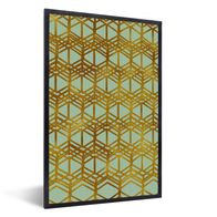 Poster - 80x120 cm - Muster - Luxus - Grün - Linien kaufen bei Hood.de