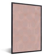 Poster - 80x120 cm - Luxe - Muster - Roségold kaufen bei Hood.de