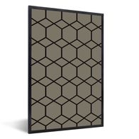 Poster - 80x120 cm - Muster - Linie - Schwarz - Luxus kaufen bei Hood.de