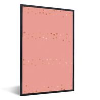 Poster - 80x120 cm - Muster - Rosa - Gold kaufen bei Hood.de