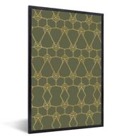 Poster - 80x120 cm - Muster - Grün - Gelb - Linie kaufen bei Hood.de