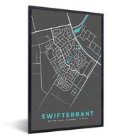 Poster - 20x30 cm - Stadtplan - Swifterbant - Grau - Blau kaufen bei ...