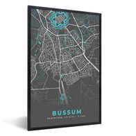 Poster - 80x120 cm - Stadtplan - Bussum - Grau - Blau kaufen bei Hood.de
