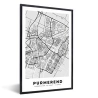 Poster - 20x30 cm - Stadtplan - Purmerend - Grau - Weiß kaufen bei Hood.de