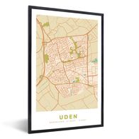 Poster - 20x30 cm - Stadtplan - Uden - Vintage kaufen bei Hood.de