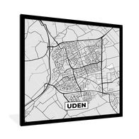 Poster - 40x40 cm - Stadtplan - Uden - Grau - Weiß kaufen bei Hood.de