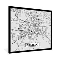 Poster - 40x40 cm - Stadtplan - Ermelo - Grau - Weiß kaufen bei Hood.de