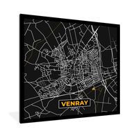 Poster - 40x40 cm - Stadtplan - Venray - Gold - Schwarz kaufen bei Hood.de