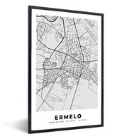 Poster - 60x90 cm - Stadtplan - Ermelo - Grau - Weiß kaufen bei Hood.de