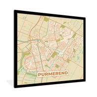 Poster - 40x40 cm - Stadtplan - Purmerend - Vintage kaufen bei Hood.de