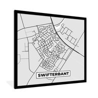 Poster - 40x40 cm - Stadtplan - Swifterbant - Grau - Weiß kaufen bei ...