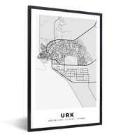 Poster - 80x120 cm - Stadtplan - Urk - Grau - Weiß kaufen bei Hood.de