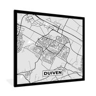 Poster - 40x40 cm - Stadtplan - Duiven - Grau - Weiß kaufen bei Hood.de