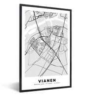 Poster - 40x60 cm - Stadtplan - Vianen - Grau - Weiß kaufen bei Hood.de