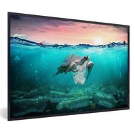 Poster - 90x60 cm - Schildkröte - Meer - Sonne kaufen bei Hood.de