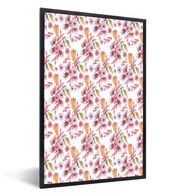 Poster - 80x120 cm - Blumen - Farben - Rosa kaufen bei Hood.de