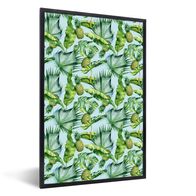 Poster - 80x120 cm - Vintage - Ananas - Blätter kaufen bei Hood.de