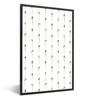 Poster - 80x120 cm - Blumen - Farben - Illustration kaufen bei Hood.de