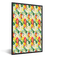Poster - 80x120 cm - Blumen - Rosen - Farben - Muster kaufen bei Hood.de