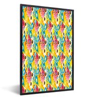 Poster - 80x120 cm - Blumen - Farben - Muster kaufen bei Hood.de
