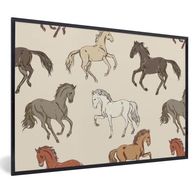 Poster - 30x20 cm - Pferde - Rosa - Grau kaufen bei Hood.de
