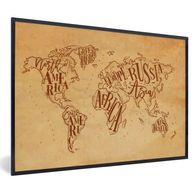 Poster - 90x60 cm - Weltkarte - Retro - Braun kaufen bei Hood.de