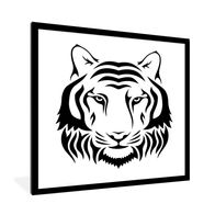 Poster - 40x40 cm - Tiger - Scherenschnitt - Tiere kaufen bei Hood.de