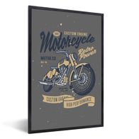 Poster - 80x120 cm - Mancave - Motor - Retro - Illustration kaufen bei ...