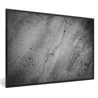 Poster - 120x80 cm - Betonwand mit einem Riss - schwarz und weiß kaufen ...