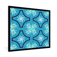 Poster - 40x40 cm - Blumen - Rahmen - Quadratisch - Muster kaufen bei ...