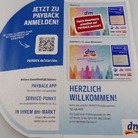 Payback Punkte Sammel Karte + Partnercard DM Drogeriemarkt 2 Karten ...