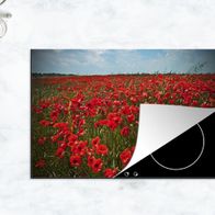 Herdabdeckplatte - 78x52 cm - Eine Wiese voller Mohnblumen kaufen bei ...
