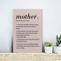 Glasbilder - 20x30 cm - Wörterbuch - Mutter - Mama definition - Zitate ...