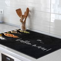 Herdabdeckplatte 78x52 cm En... bakken maar! - Keuken - Spreuken ...