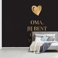 Fototapete - 420x280 cm - Oma, du bist Gold wert - Oma - Zitate ...