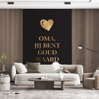 Fototapete - 200x300 cm - Oma, du bist Gold wert - Sprichwörter - Oma ...