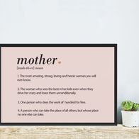 Poster - 60x40 cm - mama definition - Wörterbuch - Mutter - Zitate ...